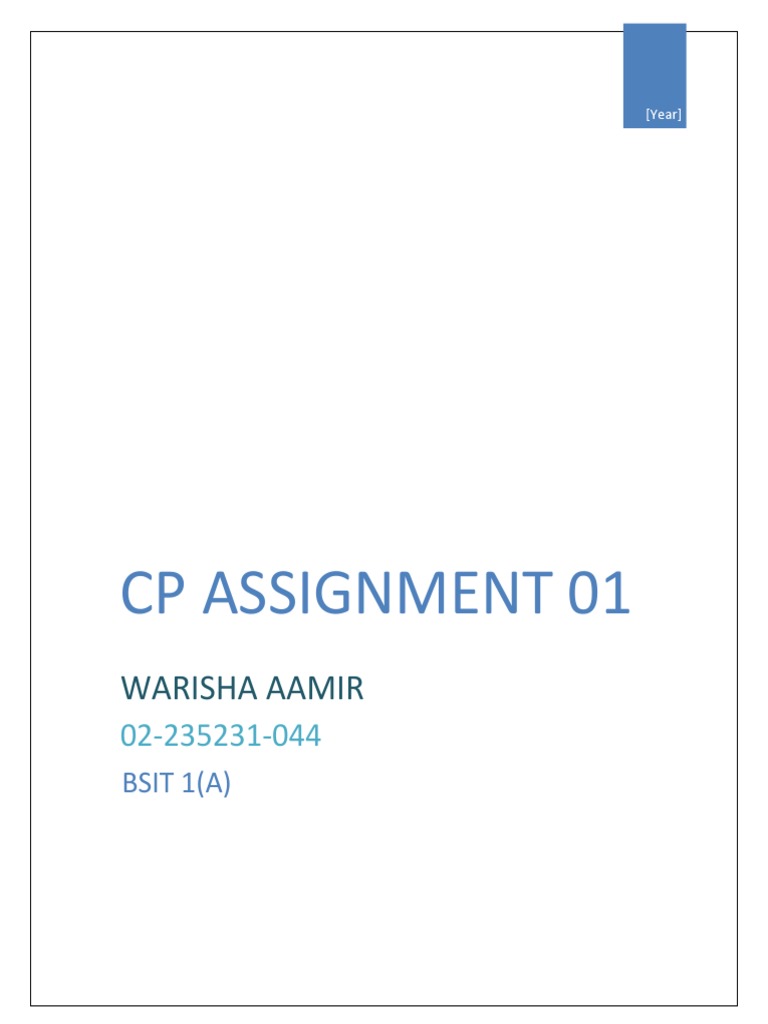 Assignment 1 CP | PDF
