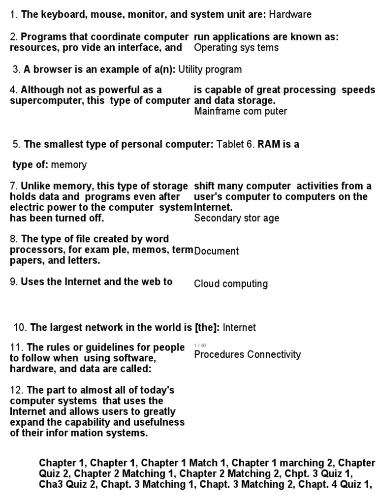 Computer Hardware and Software Basics | PDF | Computer Network | Computer Data Storage