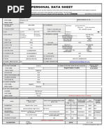 Cs Form No. 212 Revised 2025 Personal Data Sheet Pds 2 | PDF | Government And Personhood | Justice