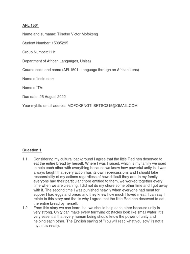 Afl 1501 Assignment 2 | Download Free PDF | Plagiarism