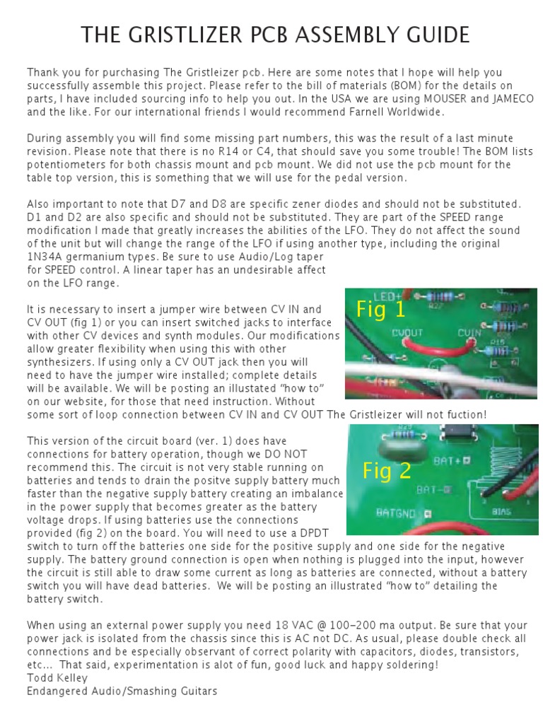 The Gristleizer Assembly Guide | PDF | Power Supply | Field Effect ...