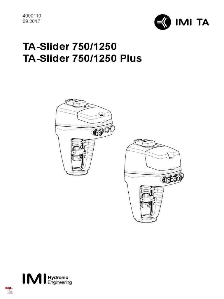 IMI Hydronic Engineering TA-Slider 750 IMI TA Aktuator | PDF | Alternating Current | Relay