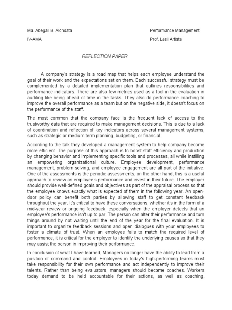 Reflection Paper 2 | PDF | Cognitive Science | Organizational Behavior