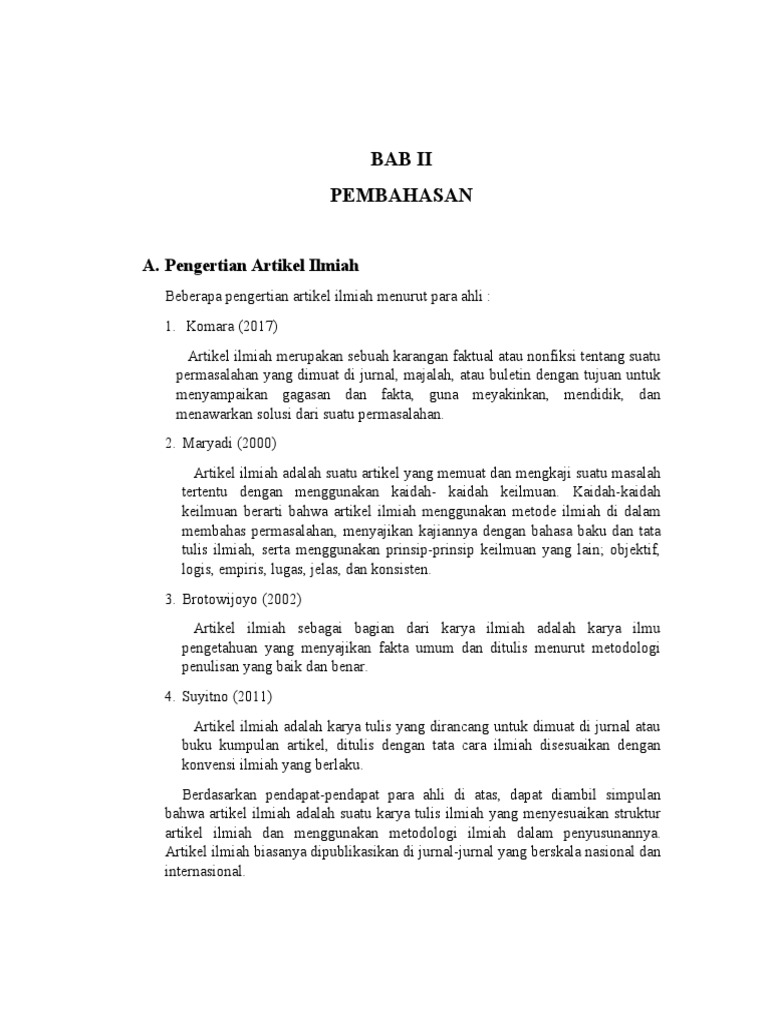 Pengertian Artikel Ilmiah | PDF