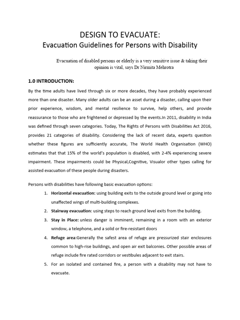 Fire Safety For Disables in Disasters | Download Free PDF | Emergency ...