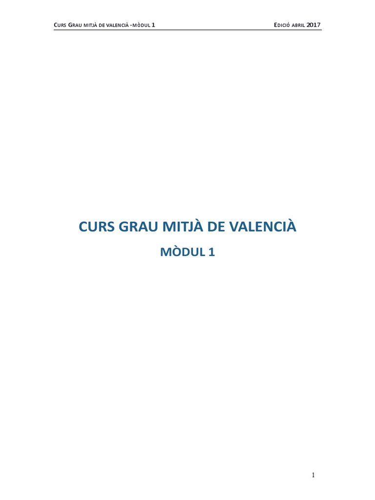 Valencià C1 - U3 | PDF