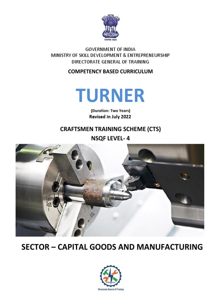 Turner CTS2.0 NSQF-4 | PDF | Grinding (Abrasive Cutting) | Machining