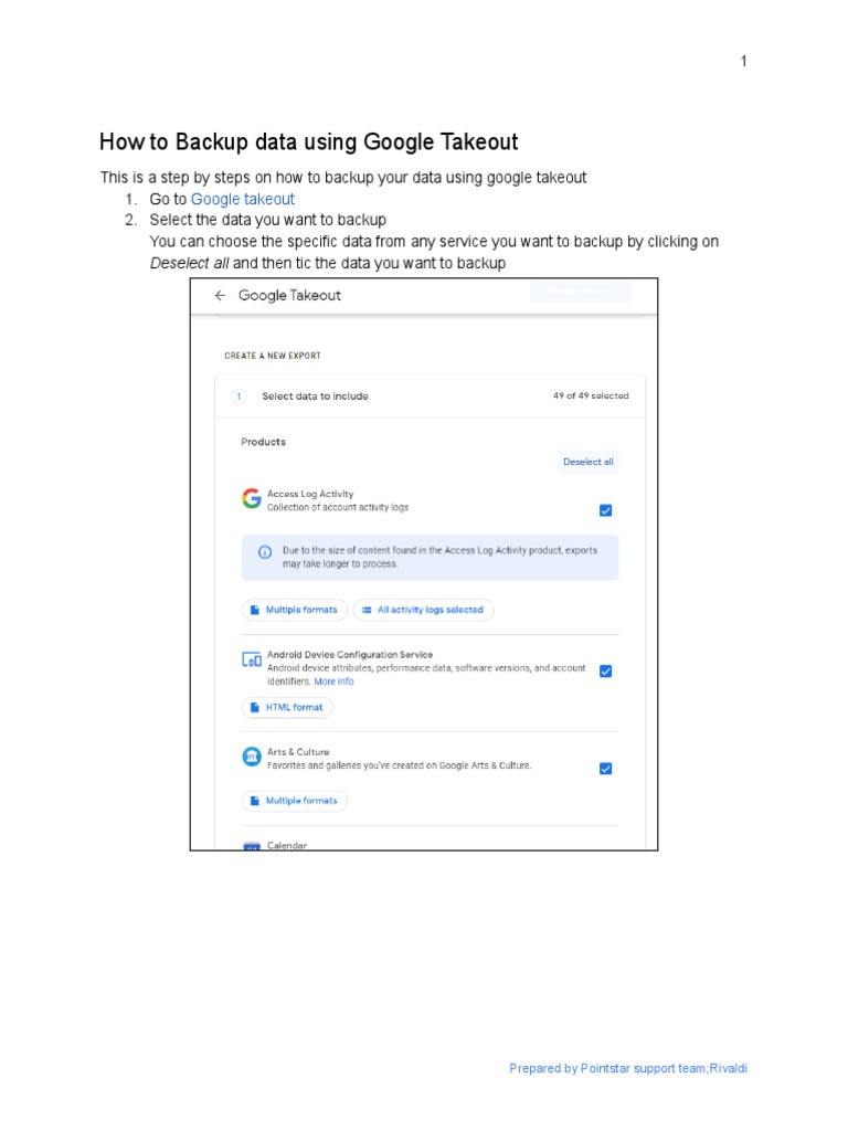 How To Backup Data Using Google Takeout - 2 | PDF