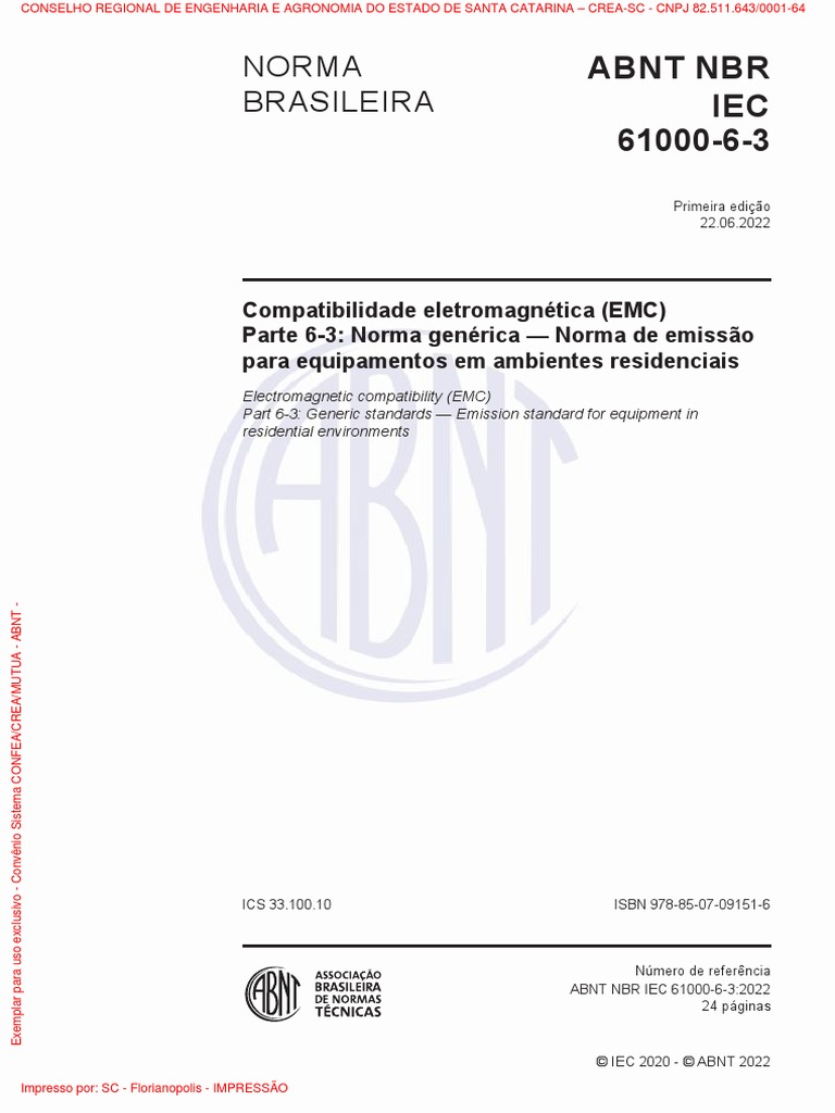 ABNT NBR IEC 61000-4!3!2022 1ed - Compatibilidade Eletromagnetica (EMC) - Norma Emissao Equips ...