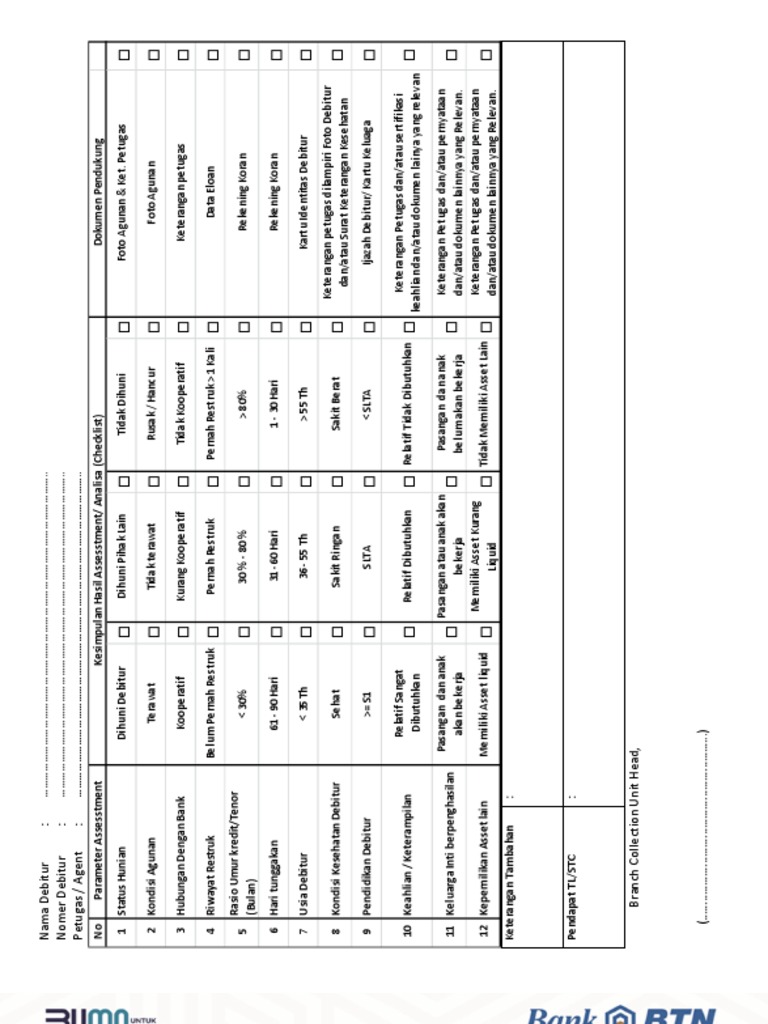Form Pengajuan Restruk 2023 (Berulang1) | PDF