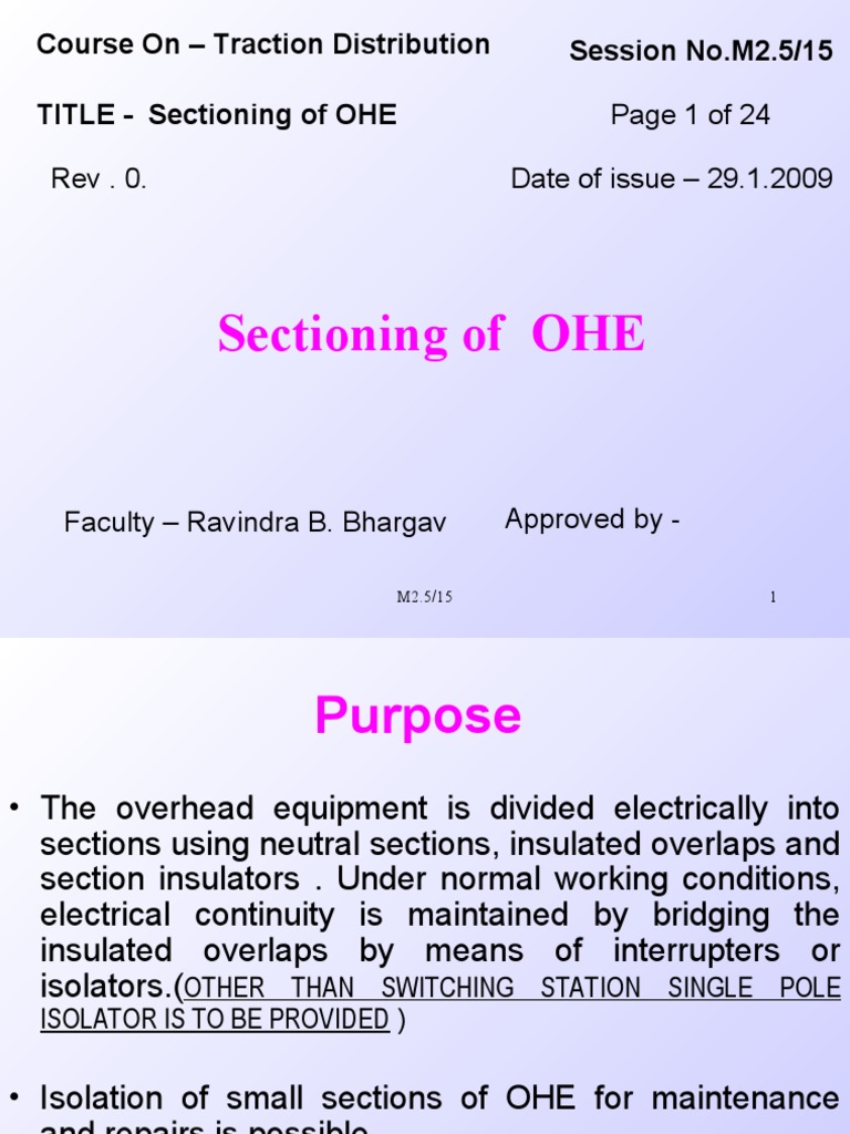 OHE Sectioning | PDF