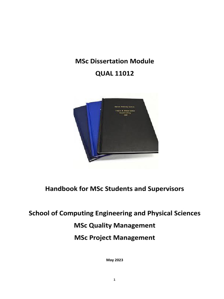 MSc Dissertation Guide | PDF | Thesis | Libraries