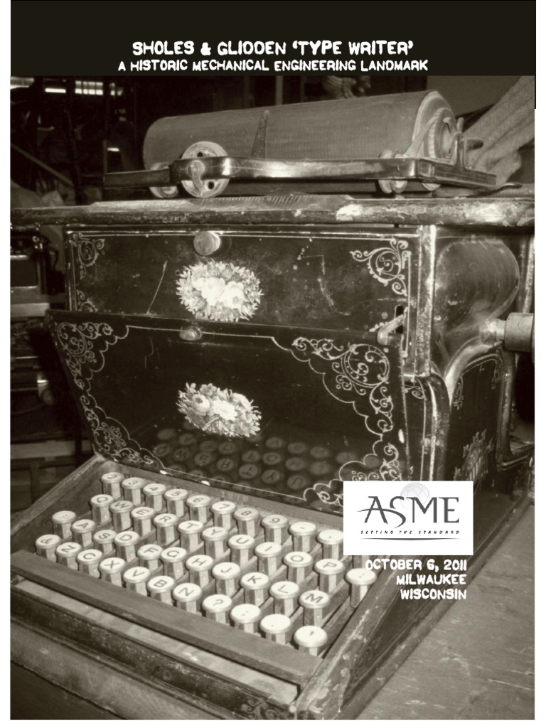 249 Sholes Glidden Type Writer | PDF | Typewriter | Text