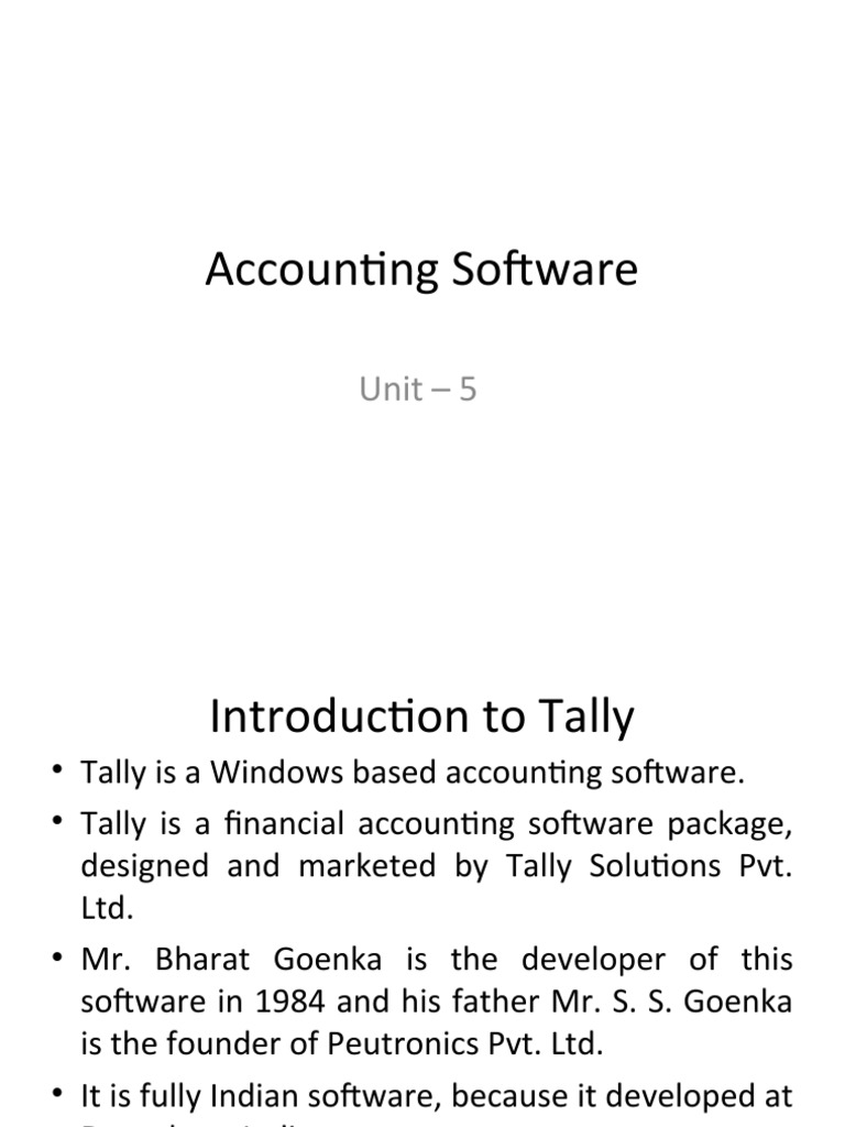 Unit-5 Accounting Softwares | PDF