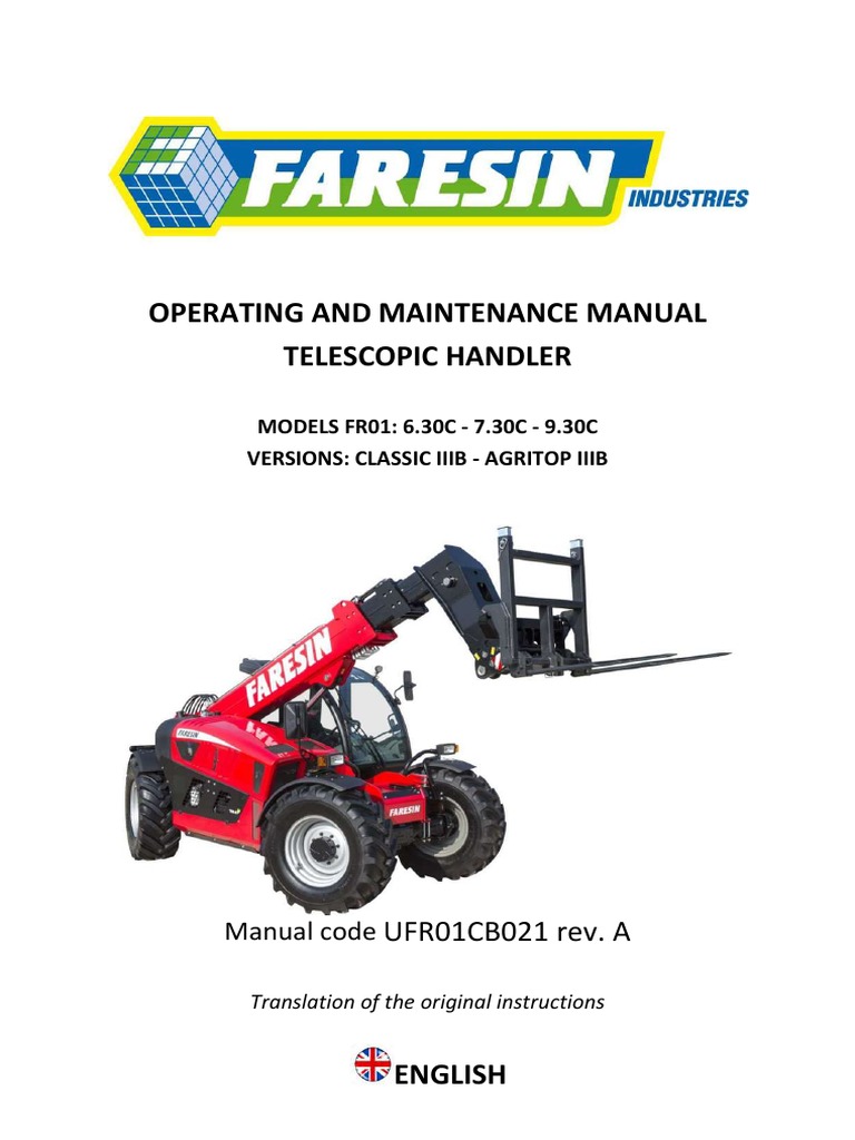 Faresin Telehandler Operating Manual | PDF