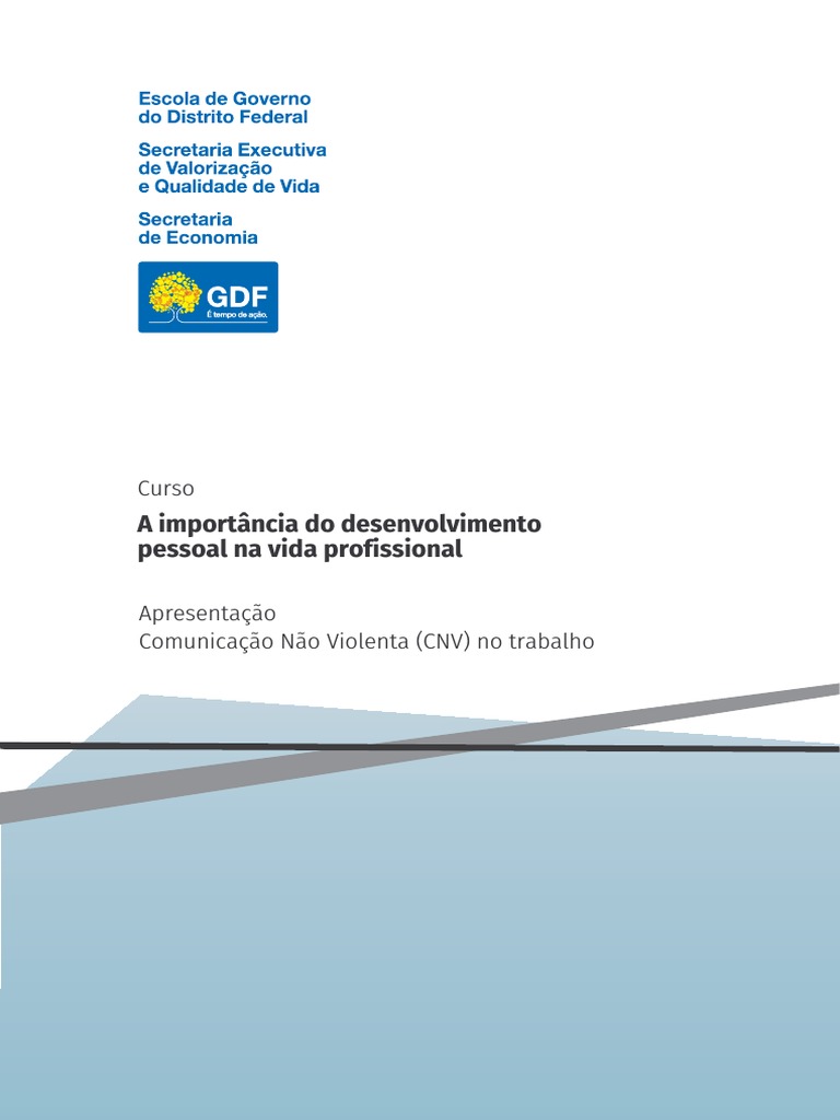 Apresentacao Comunicacao Nao Violenta Cnv No Trabalho Pdf