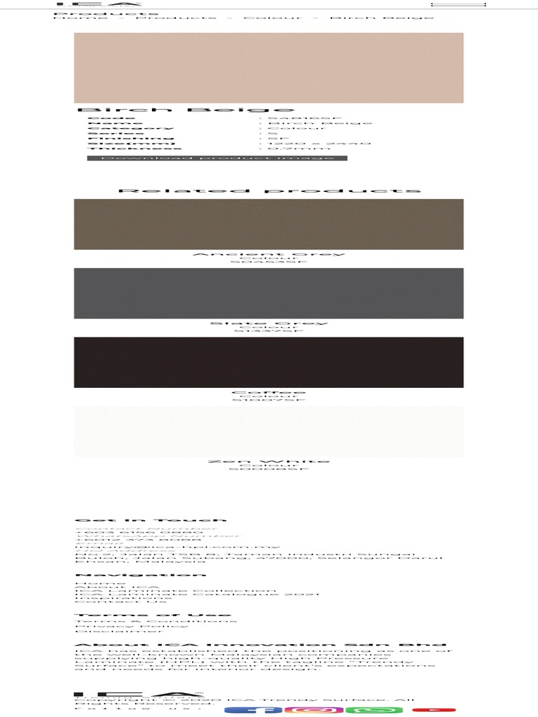 Birch Beige - ICA Trendy Surface | PDF