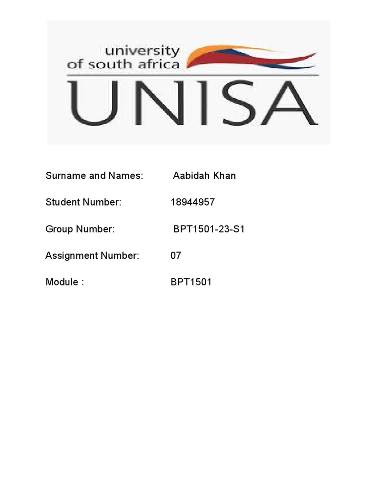 Bpt1501 Assignment 7 Download Free Pdf Teachers Collaboration