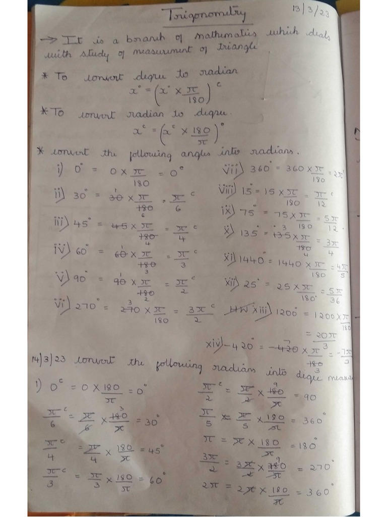 Trigonometry All Formulas | PDF