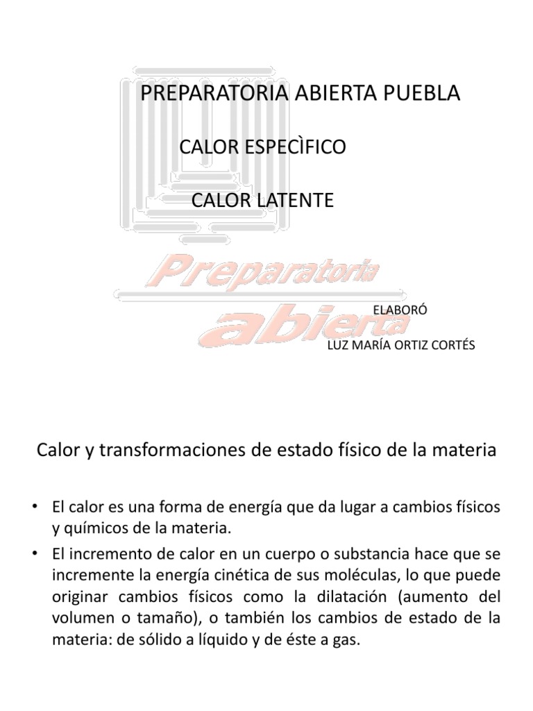 Cálculo del Calor Latente y Específico | PDF | Ciencia y matemáticas