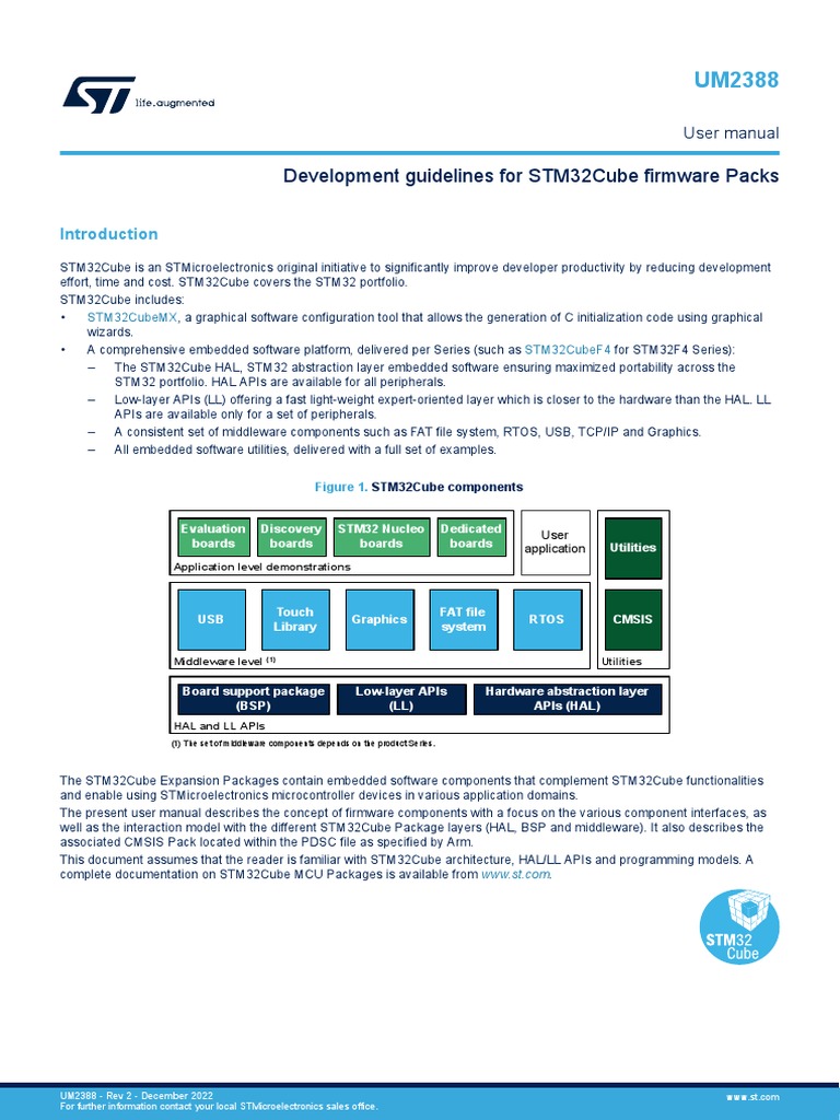 Um2388 Development Guidelines For Stm32cube Firmware Packs Stmicroelectronics | Download Free ...