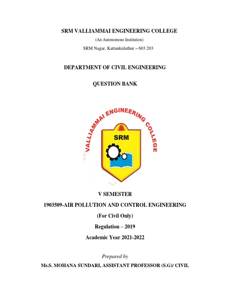 Air Pollution and Control Engineering | PDF | Particulates | Atmosphere ...