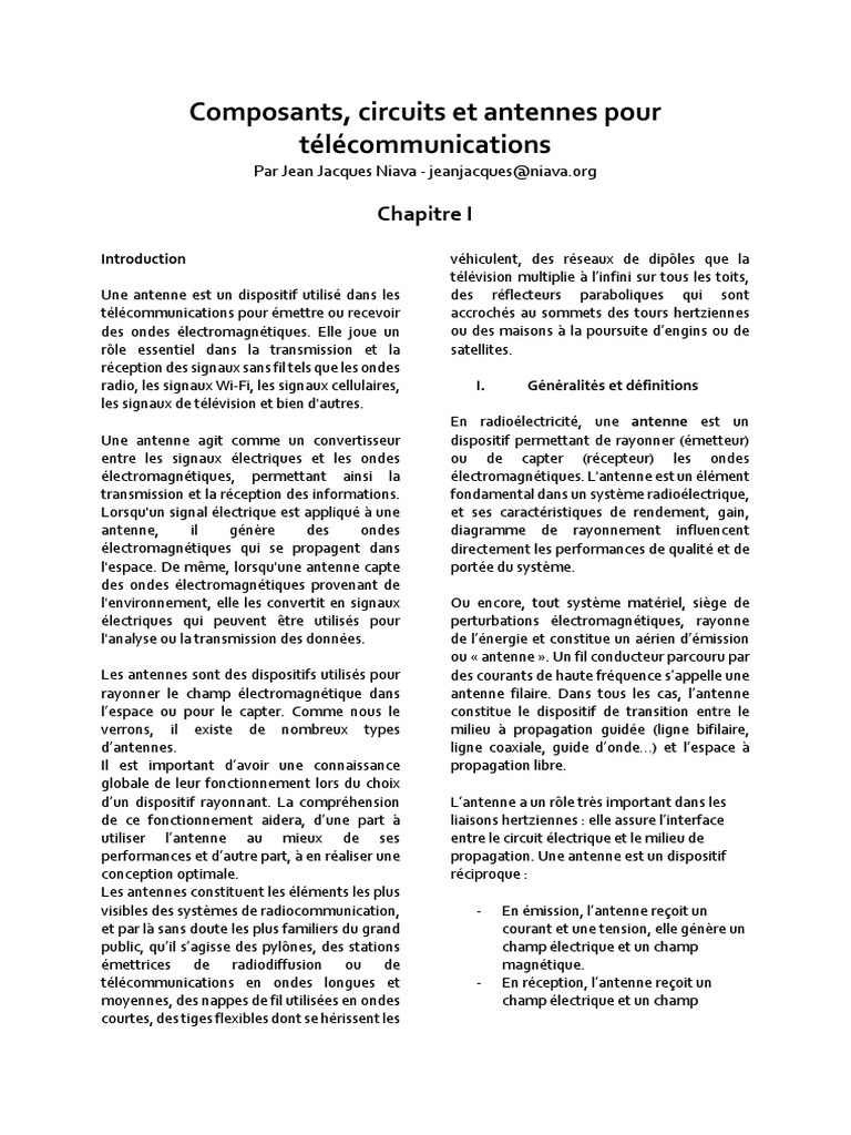 Chapitre I Antenne | PDF