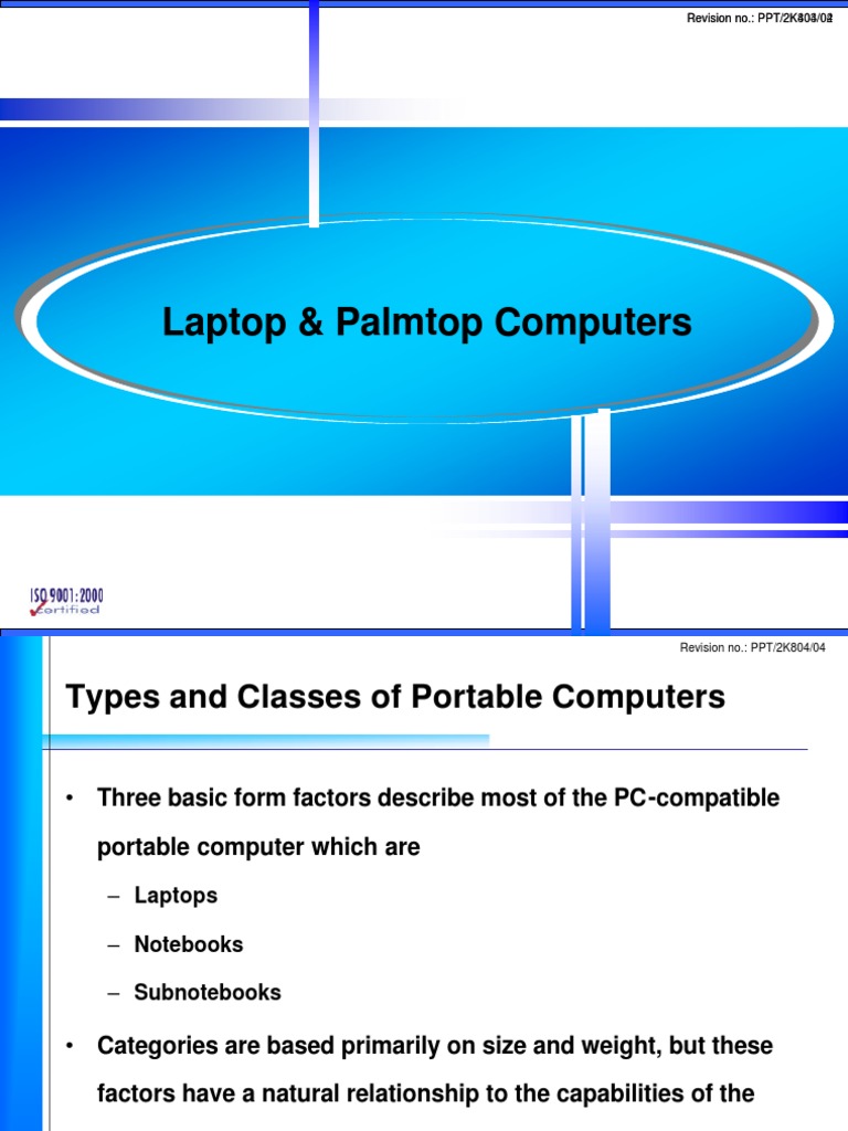 27 Laptop & Palmtop Computers | PDF | Personal Digital Assistant | Laptop