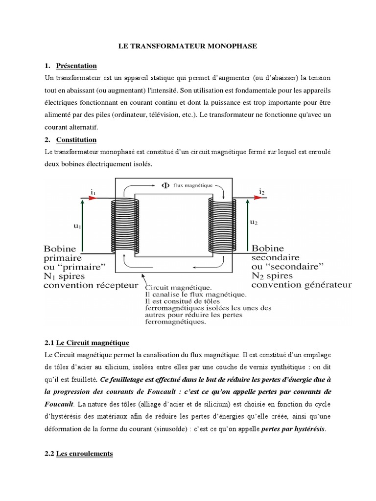 Le Transformateur | PDF | Sciences et mathématiques