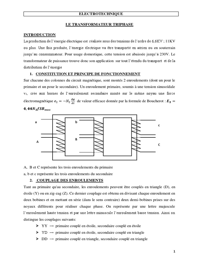 Le Transformateur Triphase | PDF | Méthodes et références pédagogiques
