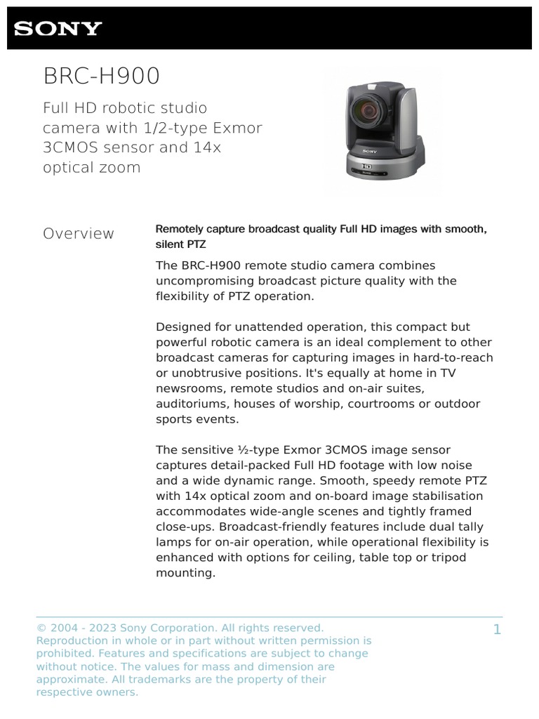 BRC H900 | Download Free PDF | Camera | Image Stabilization