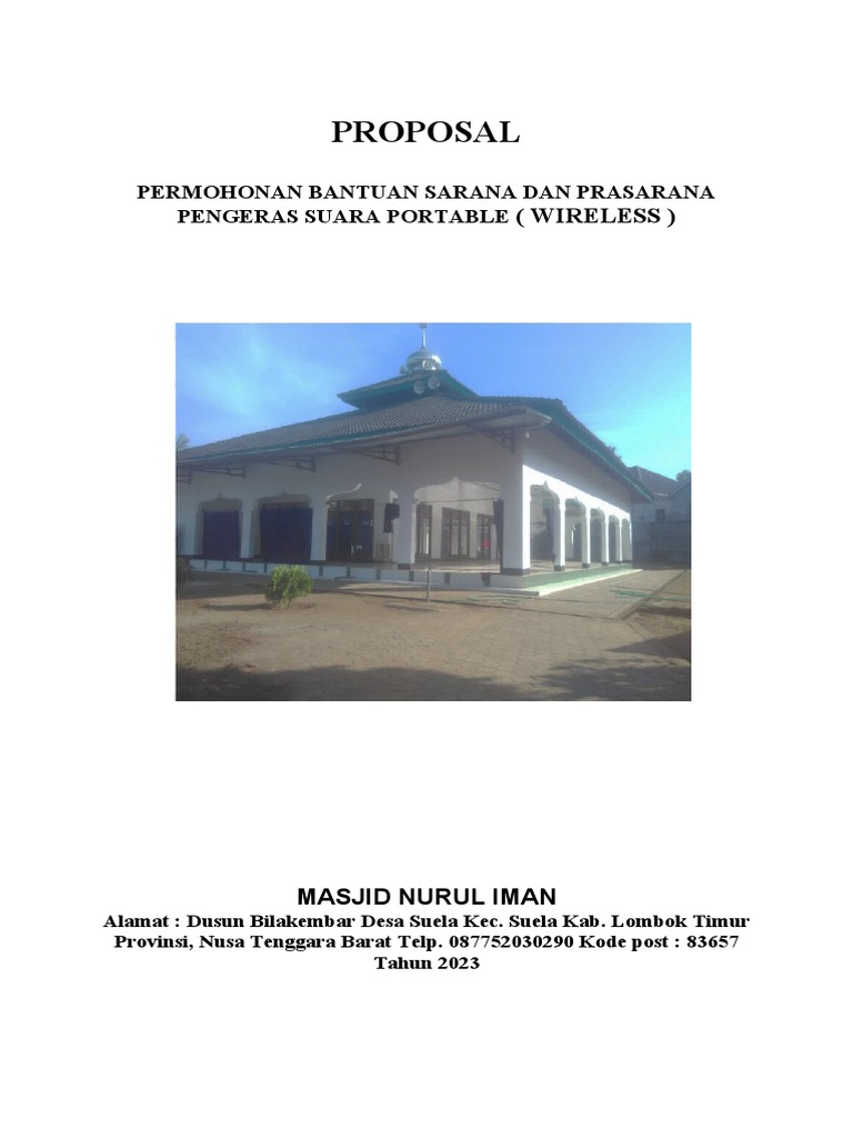 Proposal Werles-Masjid Nurul Iman | PDF