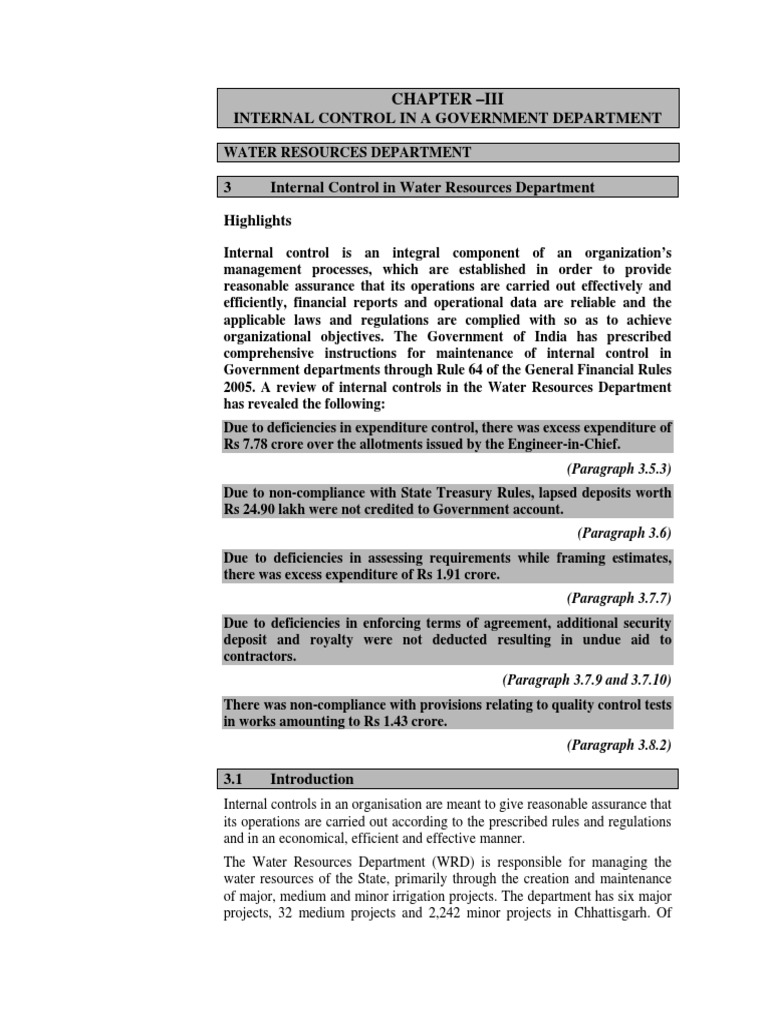 Chhattisgarh Civil Commercial 2009 Chap3 | PDF | Audit | Regulatory Compliance