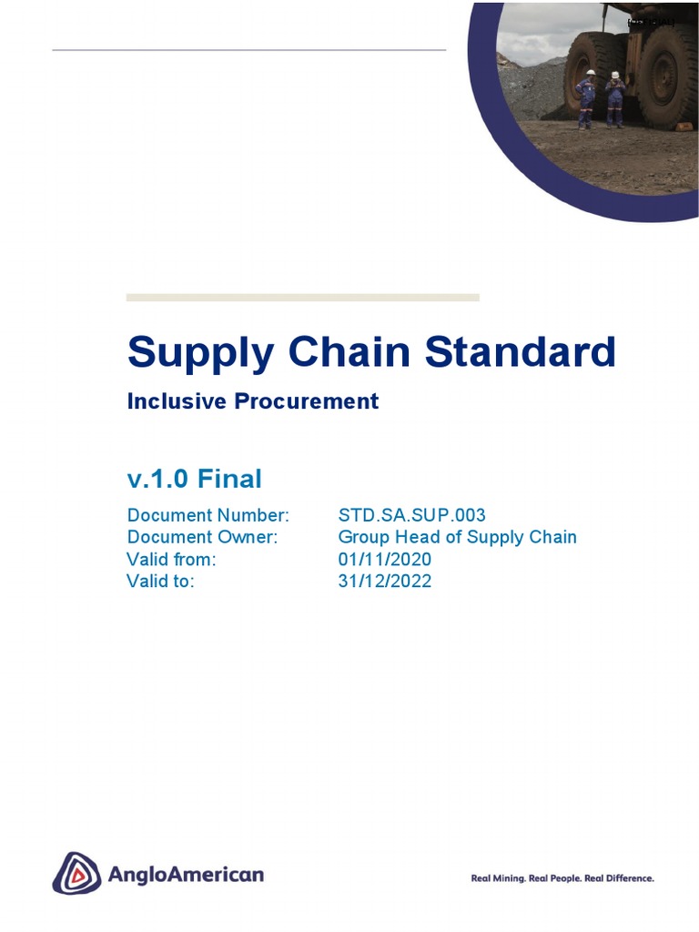 Inclusive Procurement Standard | PDF | Procurement | Supply Chain