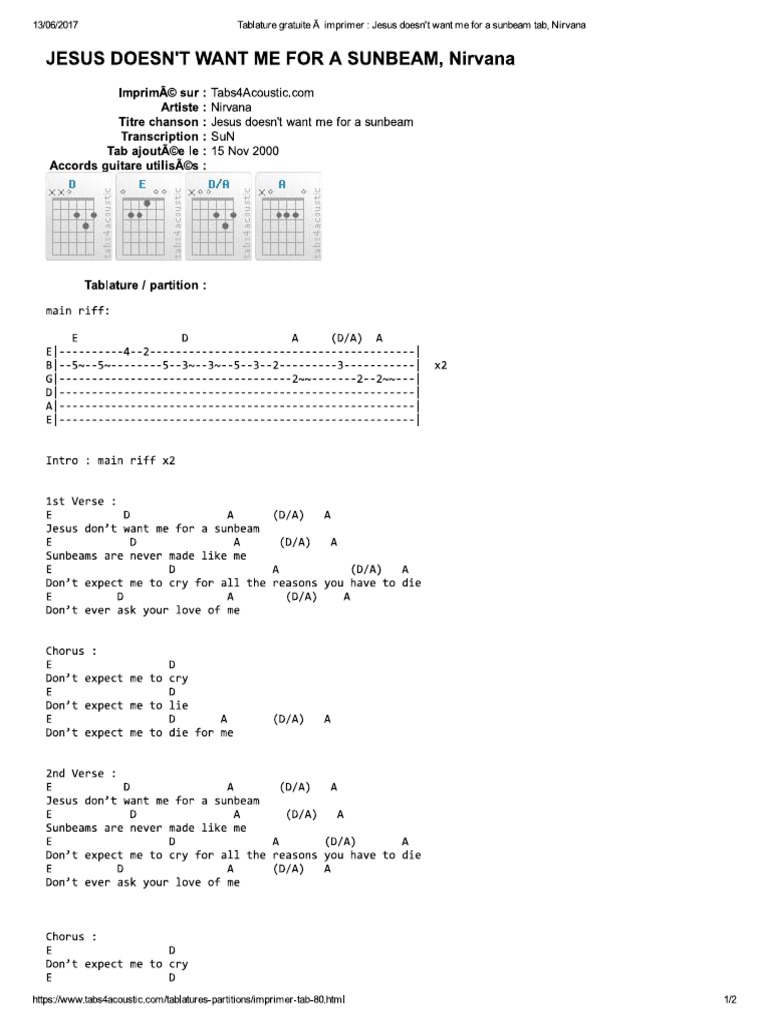 Jesus Doesn't Want Me For A Sunbeam | PDF