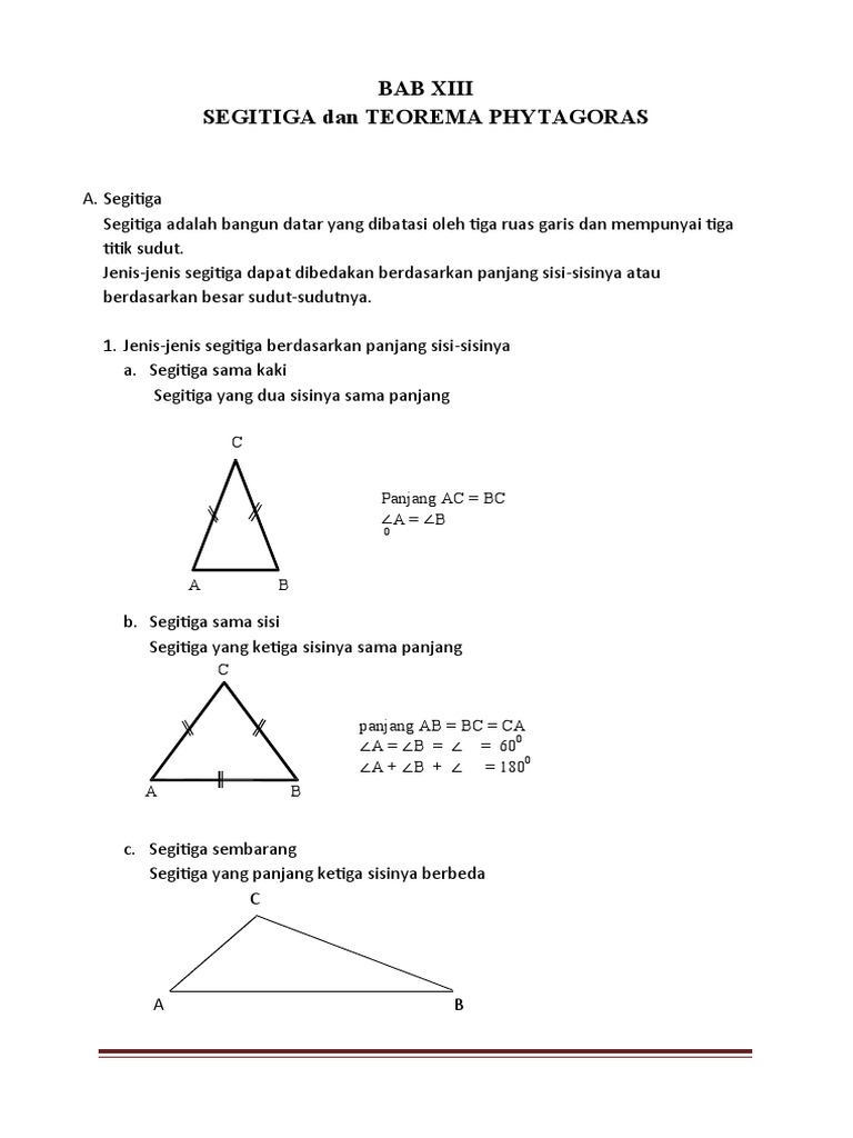 Bab Vi Segitiga Dan Teorema Phytagoras | PDF