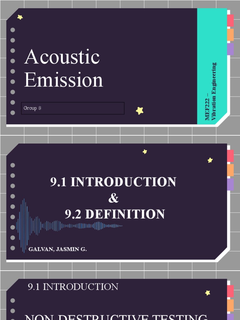 Group 8 Acoustic Emission Revised | PDF | Nondestructive Testing | Fracture