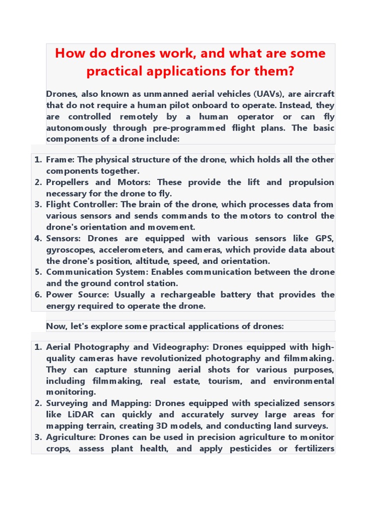 How Do Drones Work | Download Free PDF | Unmanned Aerial Vehicle ...