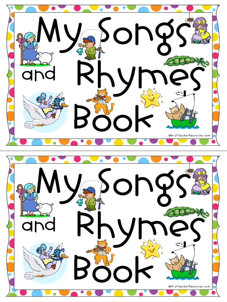 My Songs Rhyme Book A5 | PDF | Poetry