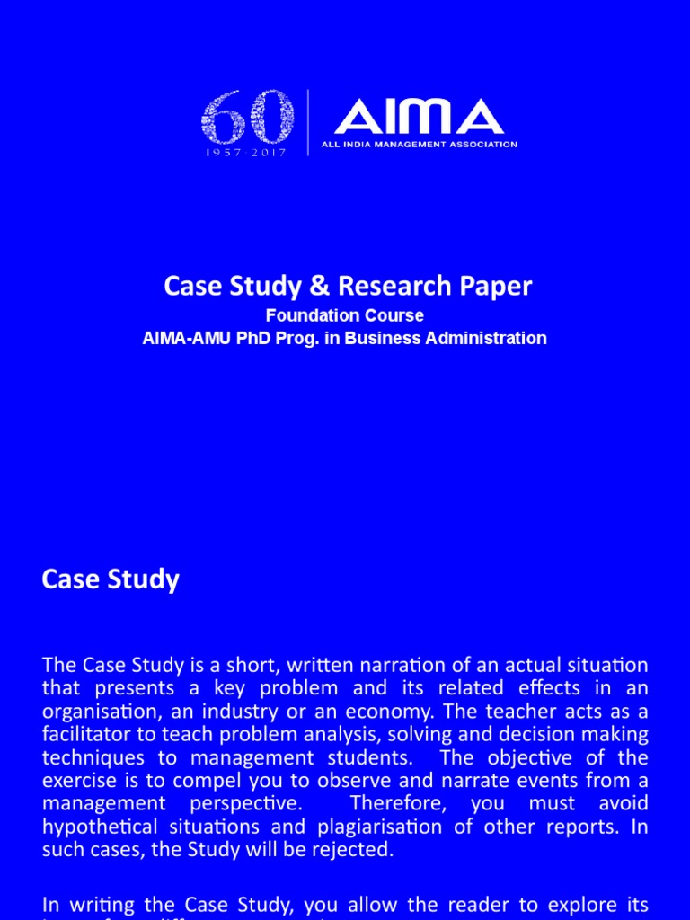 Case Study & Research Paper | PDF | Methodology | Academic Publishing