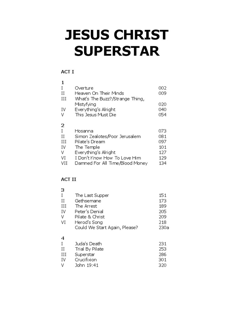 Jesus Christ Superstar - COMPLETE | PDF