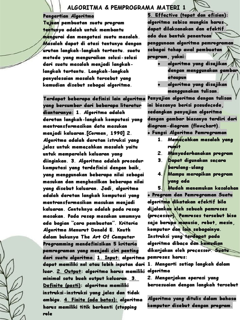 Algoritma Dan Pemprograman | PDF | Seni