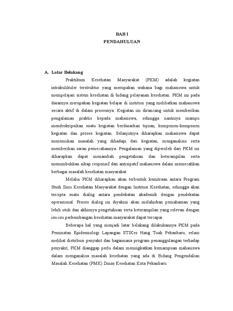 Contoh Proposal PKM Epid | PDF