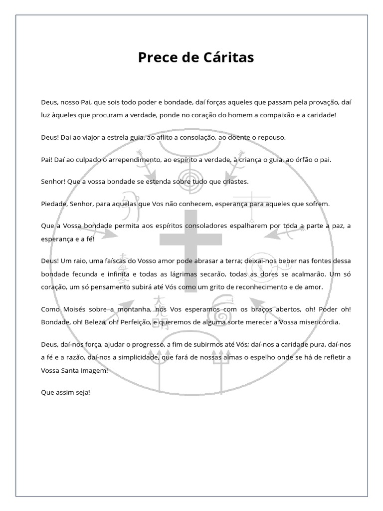 Prece de Caritas 02 | PDF | Deus | Fé