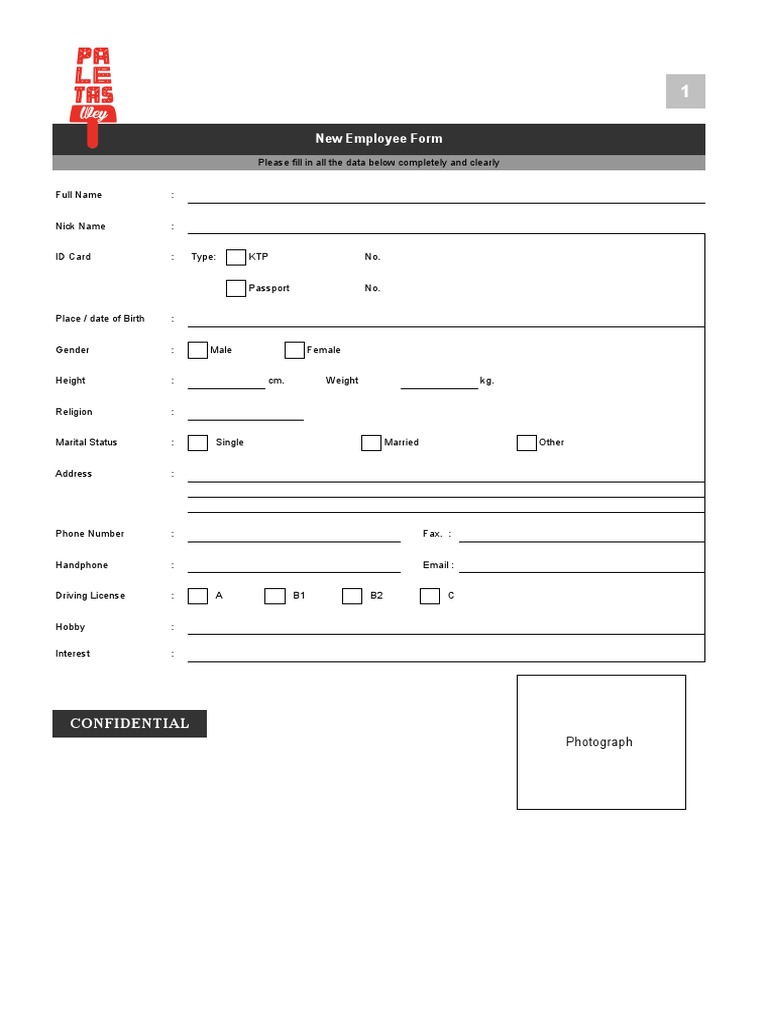 New Employee Information Form | PDF | Business