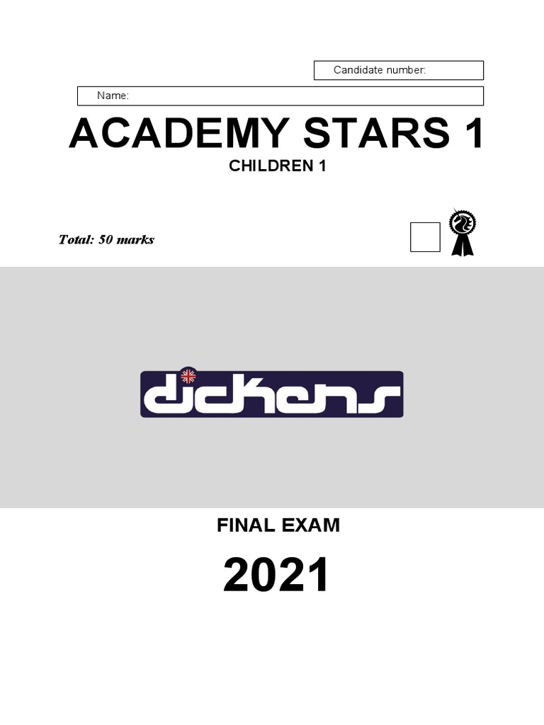 Academy Stars 1 - Final Exam 2021-1 | PDF