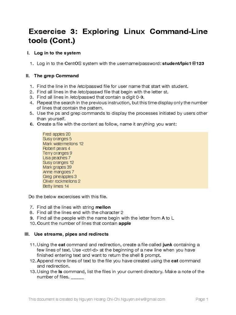 Lesson 2 - Exploring Linux Command-Line Tools - Part 2 - 2-Đã M Khóa | PDF | Command Line ...