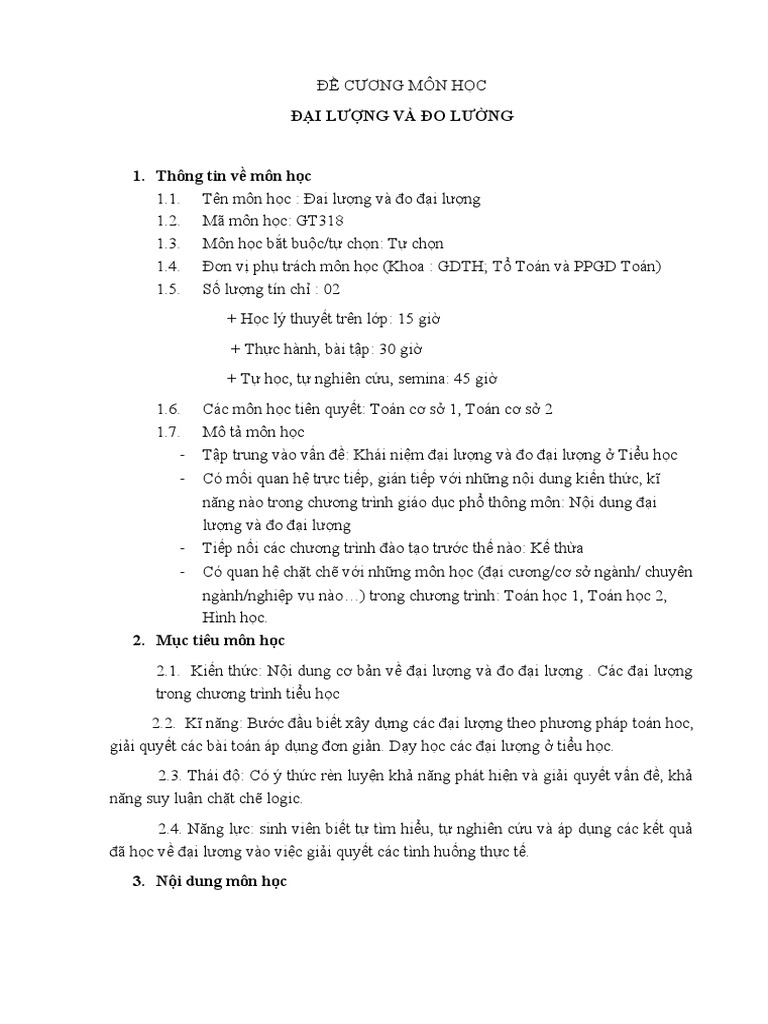 GT318 - Dai Luong Do Dai Luong | PDF