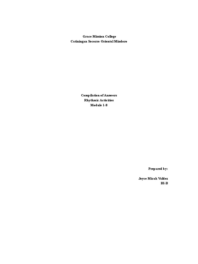 Module 1-8 | PDF | Dances | Folklore