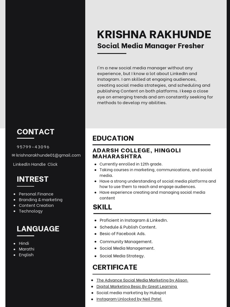 SMM Resume | PDF
